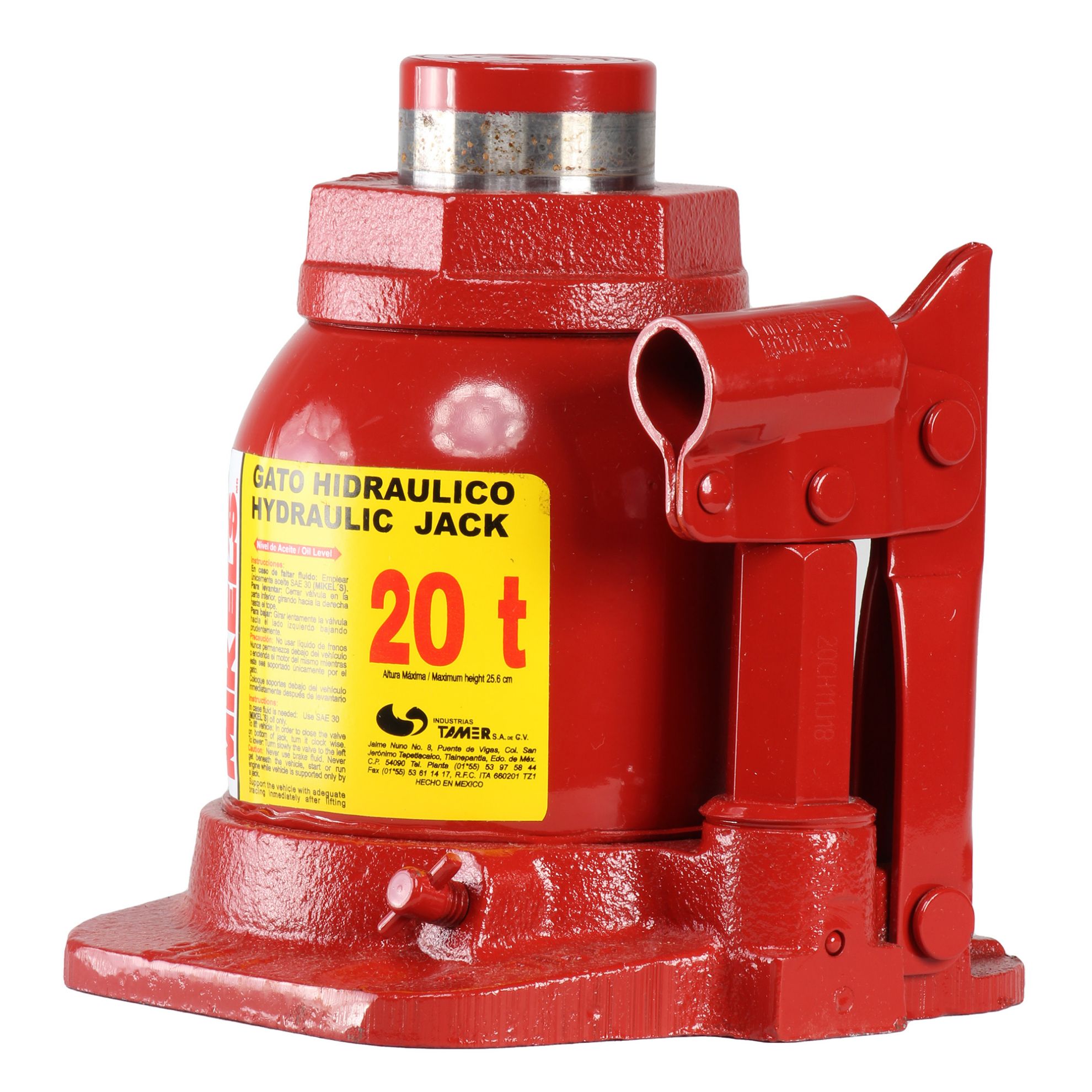 Gato hidráulico de botella (20 ton, Chaparro) GH-20CH - Mikels Tools