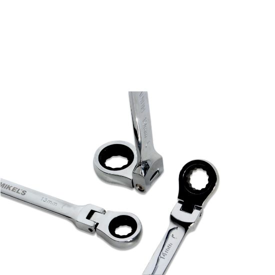 Llaves combinadas con matraca cabeza flexible (set 7 pzas) SLCMF-7 - Mikels Tools