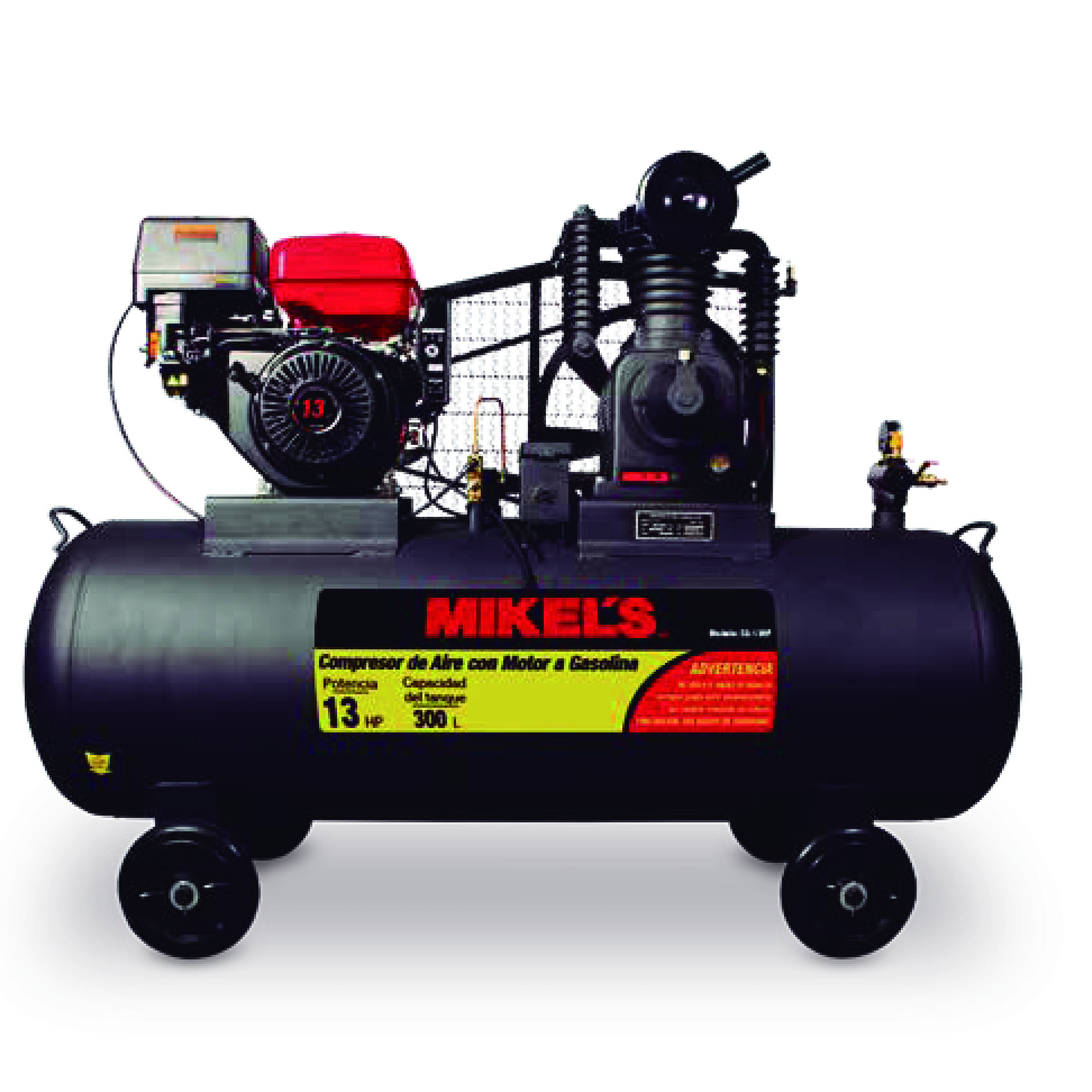 Compresor de aire 13 HP Motor a gasolina (300 lts) CG-13HP - Mikels Tools