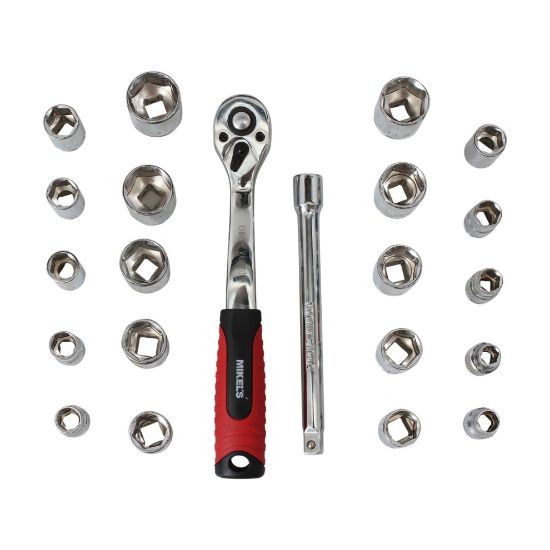 Juego de dados con matraca 3/8” (22 pzas) JAC-3821 - Mikels Tools
