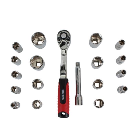 Juego de dados con matraca 1/2” (20 pzas) JAC-1219 - Mikels Tools