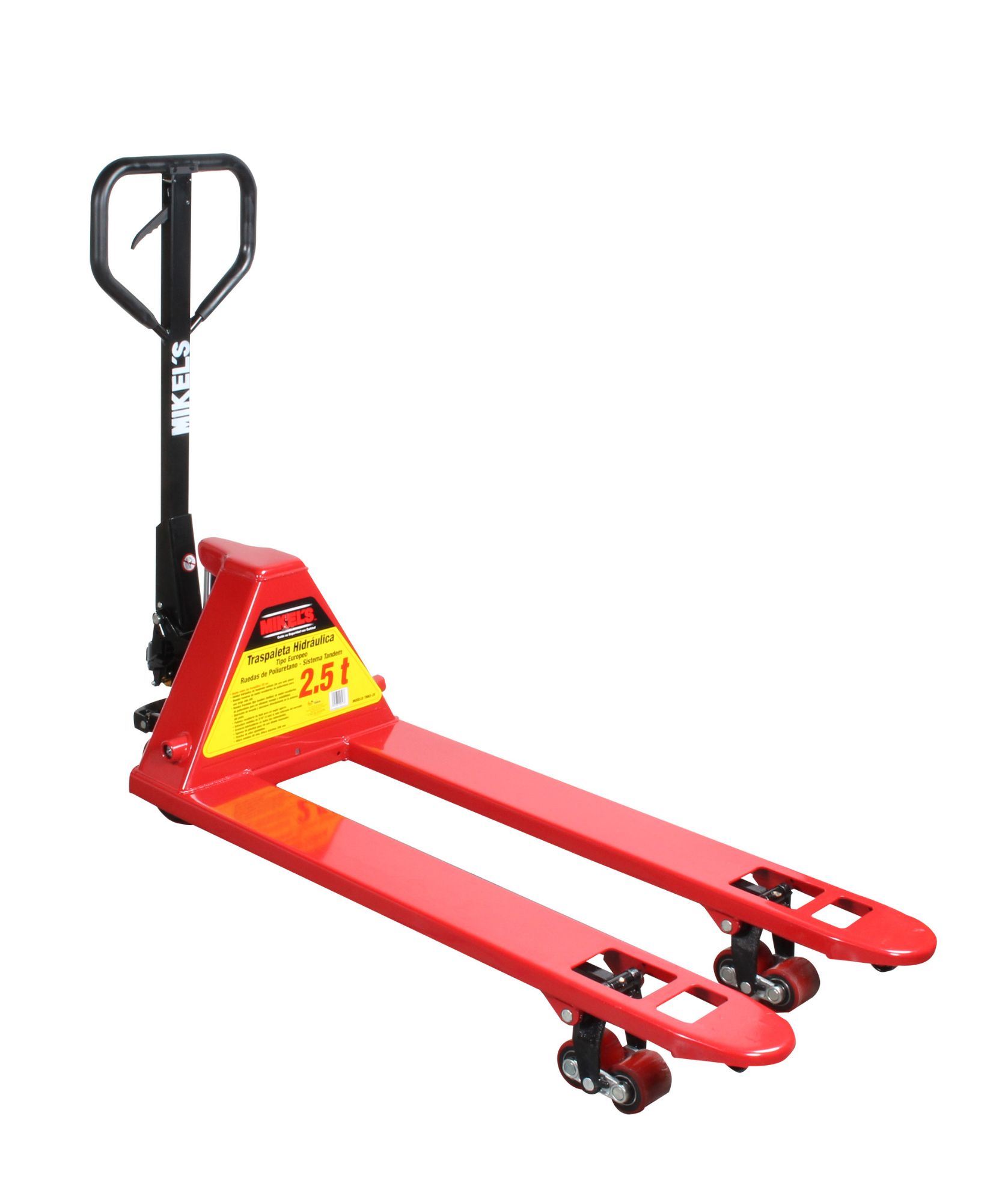 Patín hidráulico transpaleta con ruedas de poliuretano sistema tándem ...